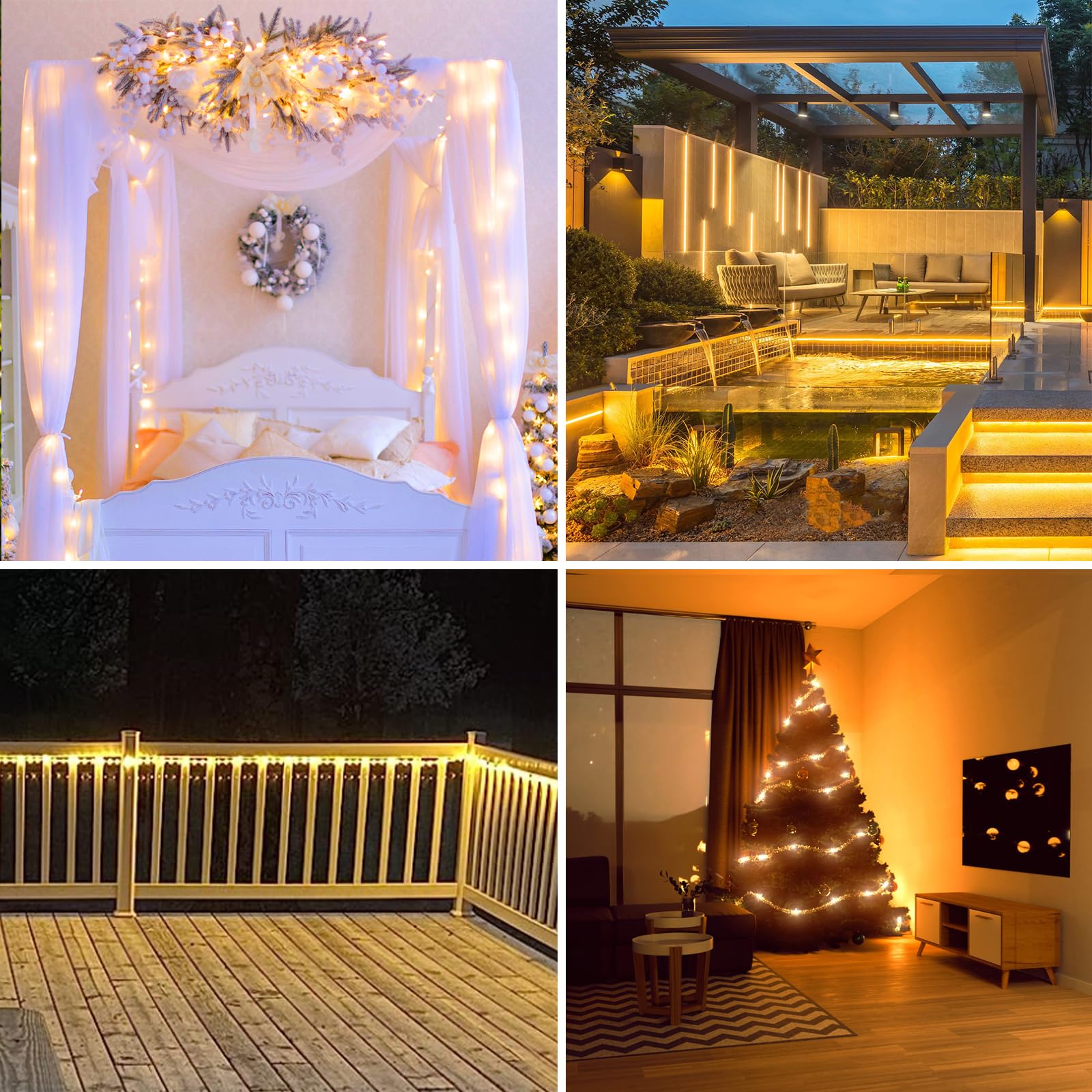 Bebrant LED Rope Lights Battery Operated String Lights-40Ft 120 LEDs 8 Modes Outdoor Waterproof Fairy Lights Dimmable/Timer with Remote for Camping Party Garden Holiday Decoration(Warm 1 Pack)