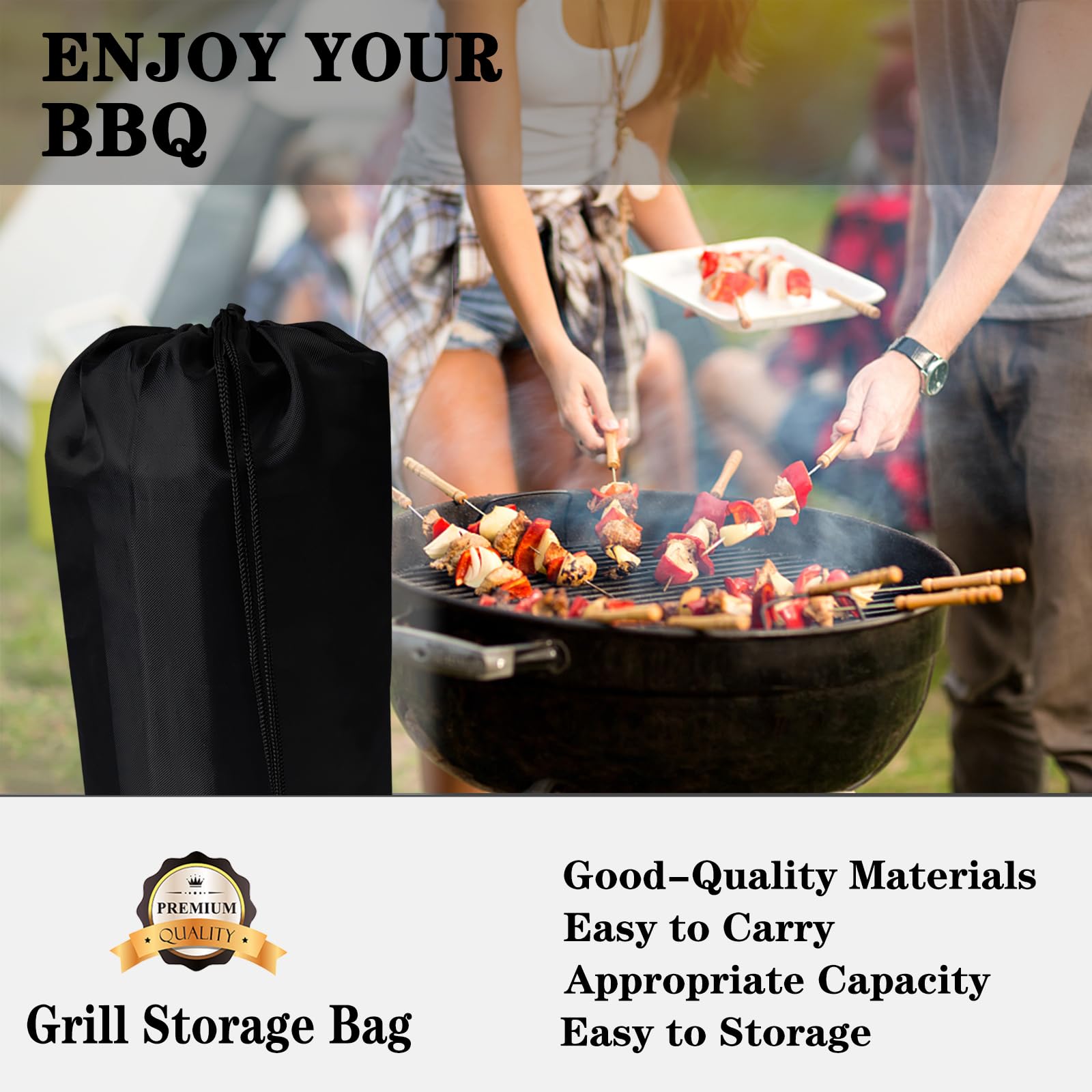 Rilltowpe Grill Utensil Storage, Grilling Bags for Outdoor Grilling, Grill Tool Storage, Grill Tools BBQ Bag, Foldable Grill Bag for Camping and Hiking BBQ.