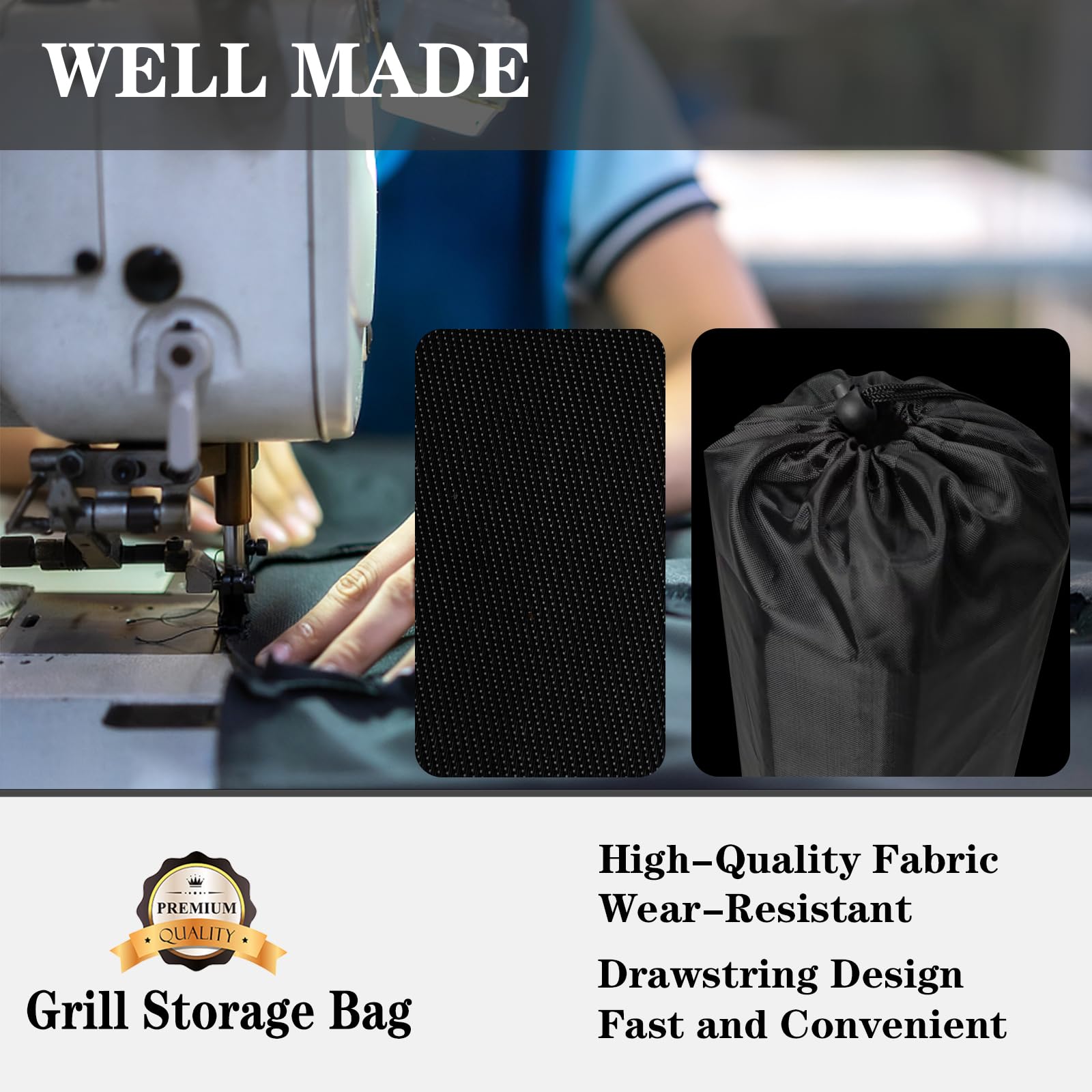 Rilltowpe Grill Utensil Storage, Grilling Bags for Outdoor Grilling, Grill Tool Storage, Grill Tools BBQ Bag, Foldable Grill Bag for Camping and Hiking BBQ.