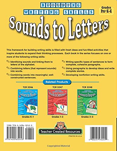 Building Writing Skills: Sounds to Letters: Sounds to Letters