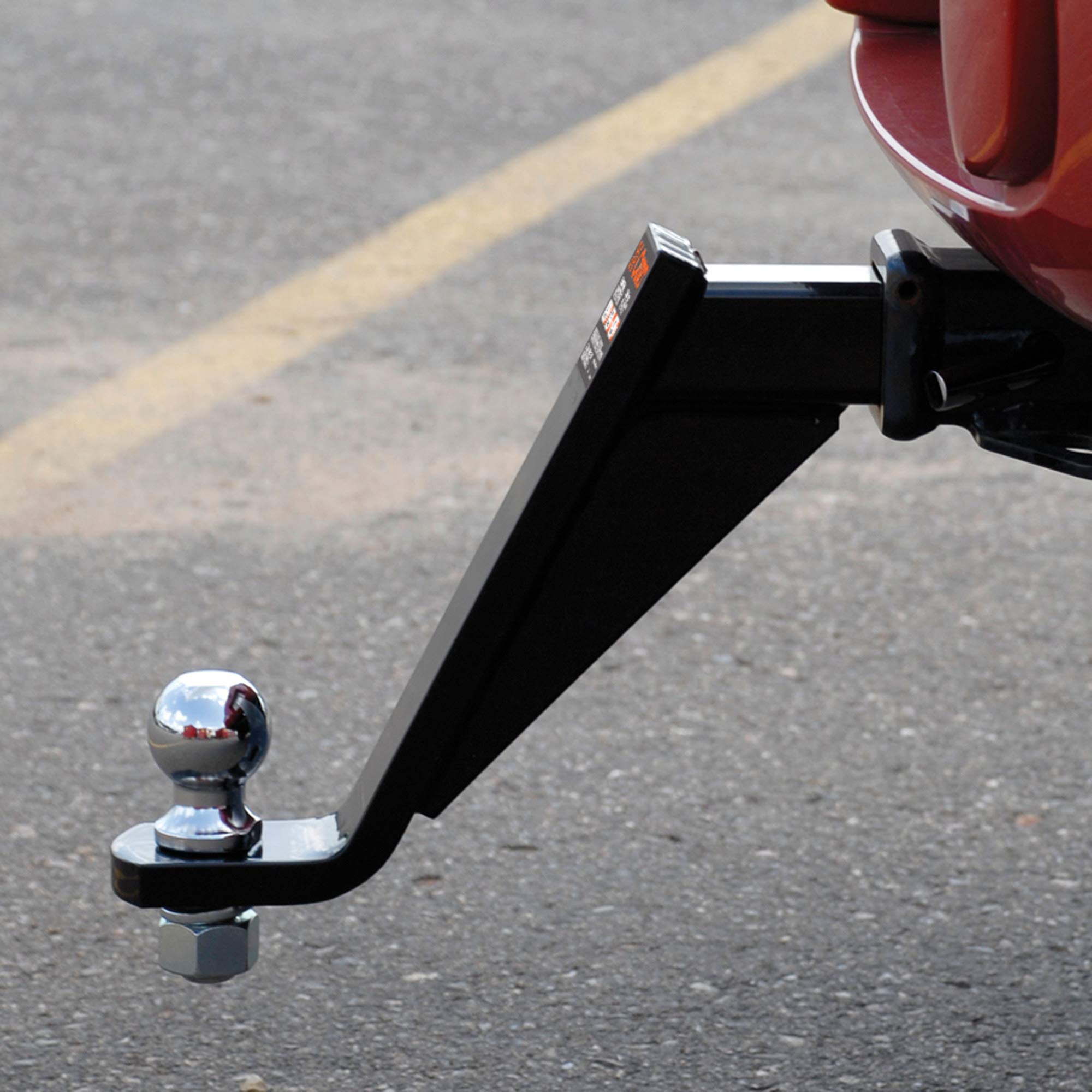 CURT 45100 Class 3 Trailer Hitch Ball Mount, Fits 2-Inch Receiver, 5,000 lbs, 1-Inch Hole, 8-Inch Drop , Black