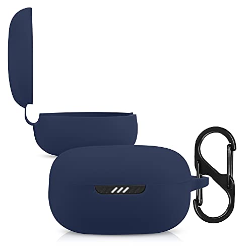 kwmobile Silicone Case Compatible with JBL Live Pro Plus - Case Protective Cover for Headphones - Dark Blue