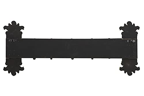 Deco 79 Metal 7 Hangers Wall Hook, 33" x 6" x 13", White