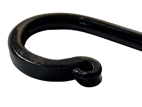 Saving Shepherd 6 Wrought Iron S Hooks - 3inch Hand Forged with Scrolls (Set of Six) by Amish Blacksmith Lancaster Pennsylvania USA Black