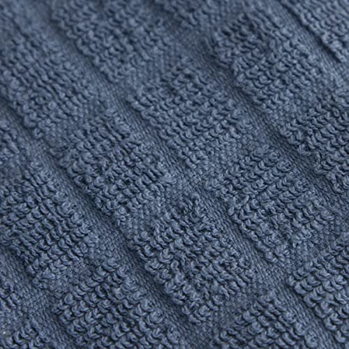 Ritz Premium Kitchen Towel and Dish Cloth Value Set (6-Pack), Highly Absorbent, Super Soft, Long-Lasting, 100% Cotton Checked and Solid Hand Towels, Tea Towels, Bar Towels, Federal Blue