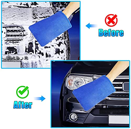 2PCS Clay Mitt, Auto Detailing Medium Grade Clay Bar Alternative Mitt for Flawless Removal of Surface Bonded Contaminant for Auto Detailing Clay Bar Alternative Novel Detailing Tool Car Care