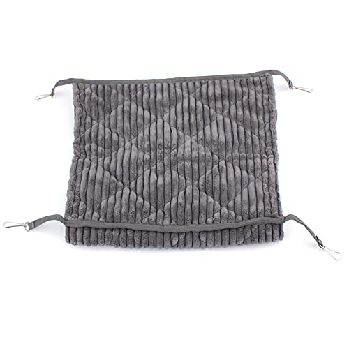 Alfie Pet - Eileen 2-Piece Set Hammock and Tunnel for Mouse, Chinchilla, Rat, Gerbil and Dwarf Hamster - Color: Grey