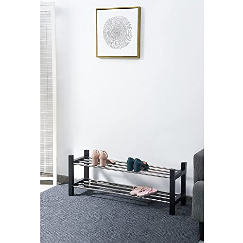TOYLNGA Storage Racks and Shelving,Free Standing Shoe Racks,2 Tier Shoe Shelves,Wall Mounted Hanging Shelf,Modern Shelves for Bedroom,Shelving for Living Room,Office Storage and Organization (White)