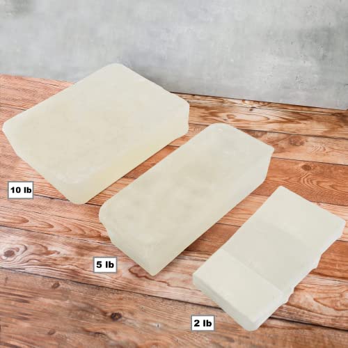 Primal Elements Clear Soap Base - Moisturizing Melt and Pour Glycerin Soap Base for Crafting and Soap Making, Vegan, Cruelty Free, Easy to Cut, Unscented - 10 Pound