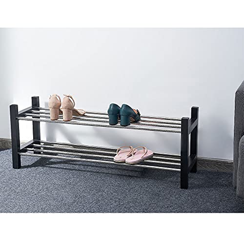 TOYLNGA Storage Racks and Shelving,Free Standing Shoe Racks,2 Tier Shoe Shelves,Wall Mounted Hanging Shelf,Modern Shelves for Bedroom,Shelving for Living Room,Office Storage and Organization (White)