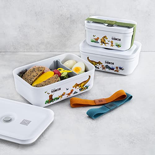 ZWILLING Fresh & Save DINOS Plastic Lunch Box Medium, Airtight Food Storage Container, Meal Prep Container, BPA-Free