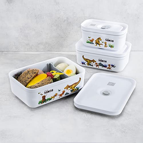 ZWILLING Fresh & Save DINOS Plastic Lunch Box Medium, Airtight Food Storage Container, Meal Prep Container, BPA-Free