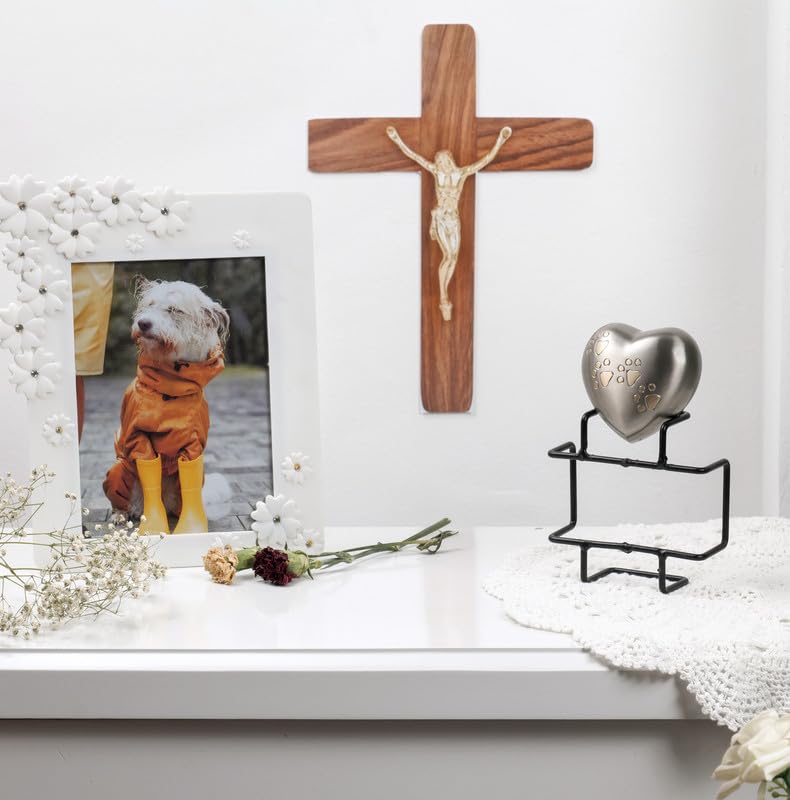 YATSKIA Heart Shaped Small Pet Urn - Cremation Urn for Cat & Dog - Heart Urn - Pet Ashes Keepsake - Small Urn for Pet Ashes - Pewter Pet Urn - Cremation Keepsake - Small Keepsake Urn