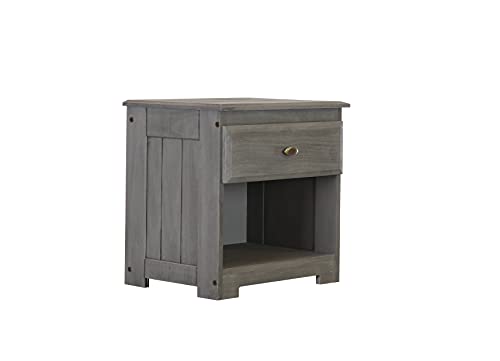 Discovery World Furniture 1 Drawer Nightstand in Charcoal
