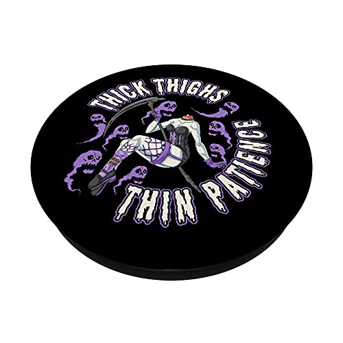 Thick Thighs Thin Patience - Spooky Funny PopSockets Swappable PopGrip