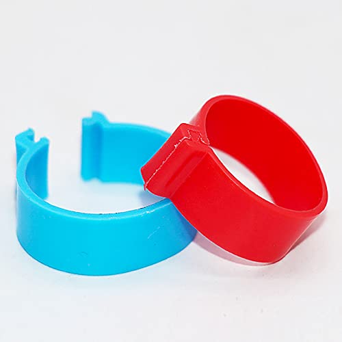 QWEQWE 100 Pack Chicken Identification Leg Bands Rings, ， Bird Ring Leg Bands - Plastic Pigeon Foot Bands Clip on Leg Rings for Chicks Pigeons, Parrots, Chickens (Random Color)