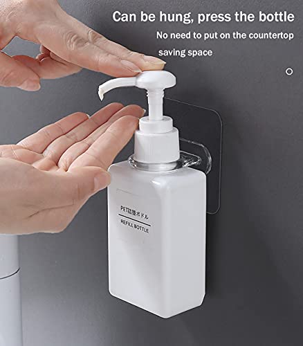 ZQSM New Shower Gel Bottle Rack Hook,Drill Free Transparent and Traceless O Ring Hooks,Shower Gel Bottle Rack Hook Bracket,Multifunctional Round Hook self Adhesive Wall Mounted (20PCS)