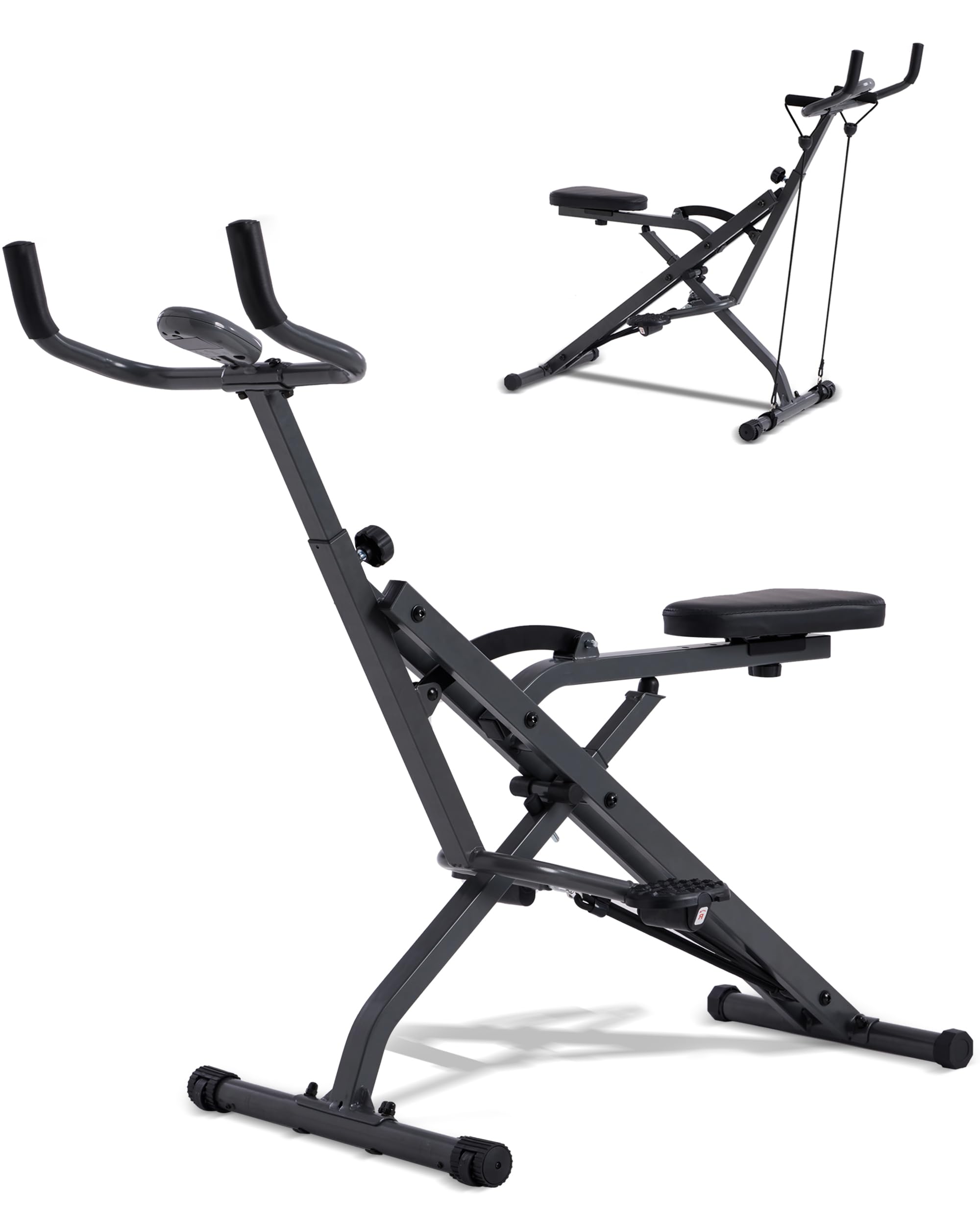 Squat Machine, BORGUSI R303 2 in 1 Squat Rowing Machine, Easy Assembly & Foldable Exercise Equipment, Glute Trainer Machine, Butt & Leg Home Workout Machine