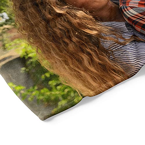 Personalized Photo Blanket: Custom Soft Throw with Picture, Fleece or Sherpa Family Photo Gift, Customized Flannel Bedding Birthday Present with Customizable Image (60"x80" Sherpa)