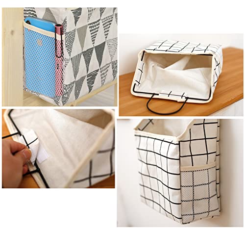 Symmak Storage Bags Hanging Storage Bag Wall Hanging Organizer Bins Pocket Wall Hanging Storage Basket Pocket Storage Bag Organizer for Door Closet Room (2 Packs)