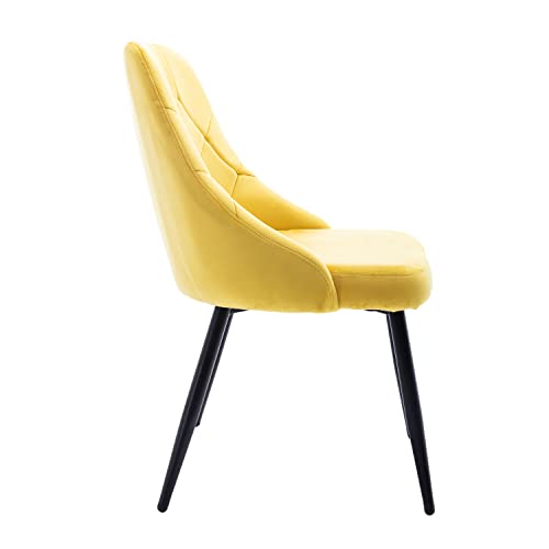 Techni Mobili Modern Contemporary Tufted Velvet (Set of 2) Chair, One Size, Gold