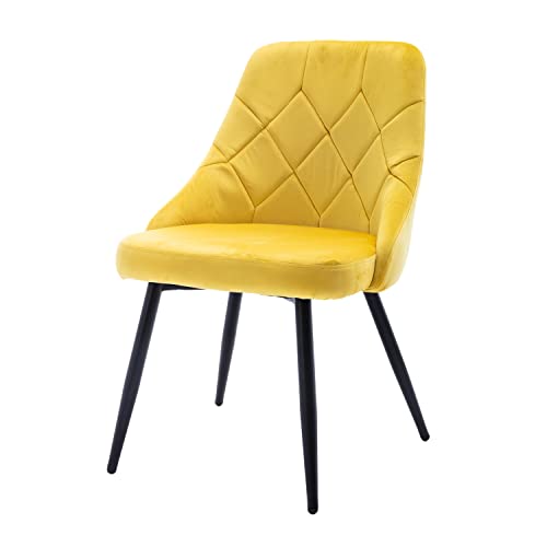 Techni Mobili Modern Contemporary Tufted Velvet (Set of 2) Chair, One Size, Gold