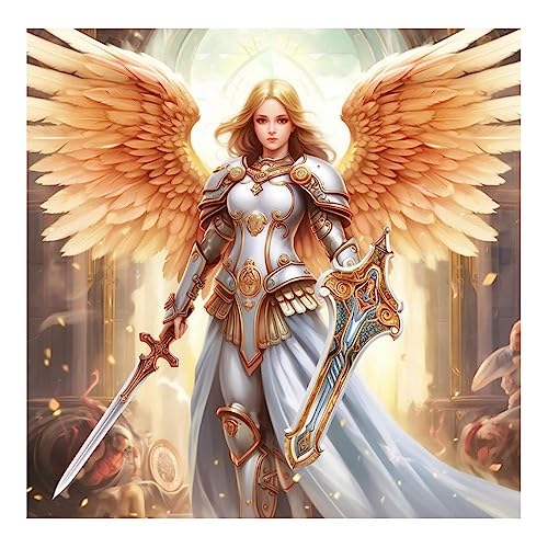 DIY 5D Diamond Art Painting Kit Cartoon Cross Stitch Diamond Art Painting Picture Kit Canvas Diamond Rhinestone Crystal Cross Stitch Embroidery Picture Adult Home Decor Wall Decor (battle angel)
