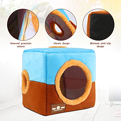 GINDOOR Large Size Parrot Nest House - Winter Warm Bird Snuggle Hut Hanging Birds House Cage Hideaway Cave Bed for Large Birds Amazon Parrots African Grey Cockatoos Macaws