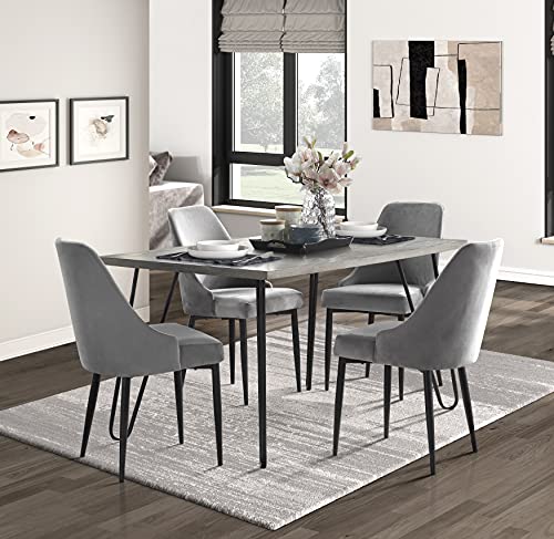 Lexicon Elyse Dining Table, Gray/Black