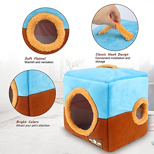 GINDOOR Large Size Parrot Nest House - Winter Warm Bird Snuggle Hut Hanging Birds House Cage Hideaway Cave Bed for Large Birds Amazon Parrots African Grey Cockatoos Macaws