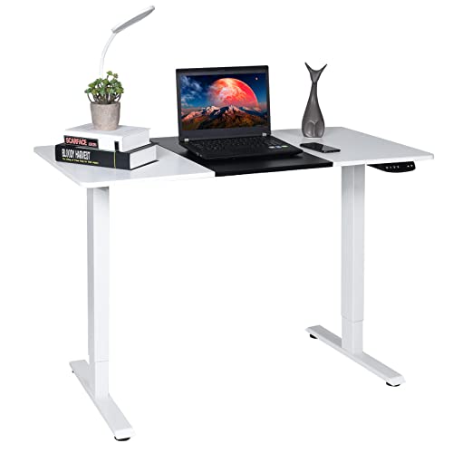 Frassie Dual Motor 48'' Electric Standing Desk Adjustable Height Table Sit Stand Computer Desk for Home Office