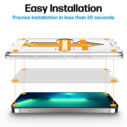 Power Theory 2-Pack Screen Protector for iPhone 13 Pro Max Premium Shatter Resistant Tempered Glass [9H Hardness], Easy Install, 99.99% HD Clear, Bubble Free, Case Friendly, Anti-Scratch, Anti-Smudge