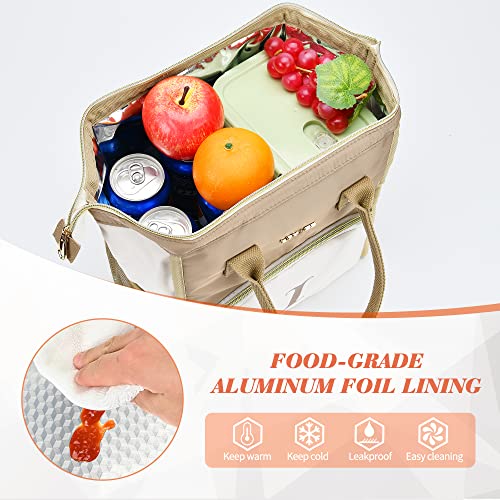 LOKASS Initial Lunch Box for Women Large Lunch Bag, Insulated Cooler Tote Bag for Work/Picnic, Personalized Mother's Day Gift for Mom/Nurse/Teacher-K