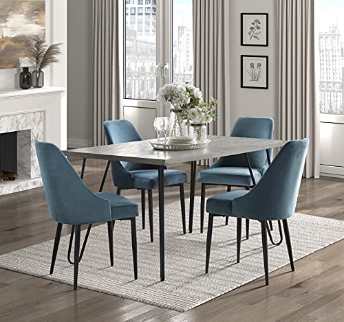 Lexicon Elyse Dining Table, Gray/Black