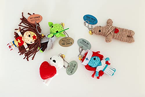 Watchover Voodoo - String Voodoo Doll Keychain – Novelty Voodoo Doll for Bag, Luggage or Car Mirror - Wine-O Woman Voodoo Keychain, 5 inches