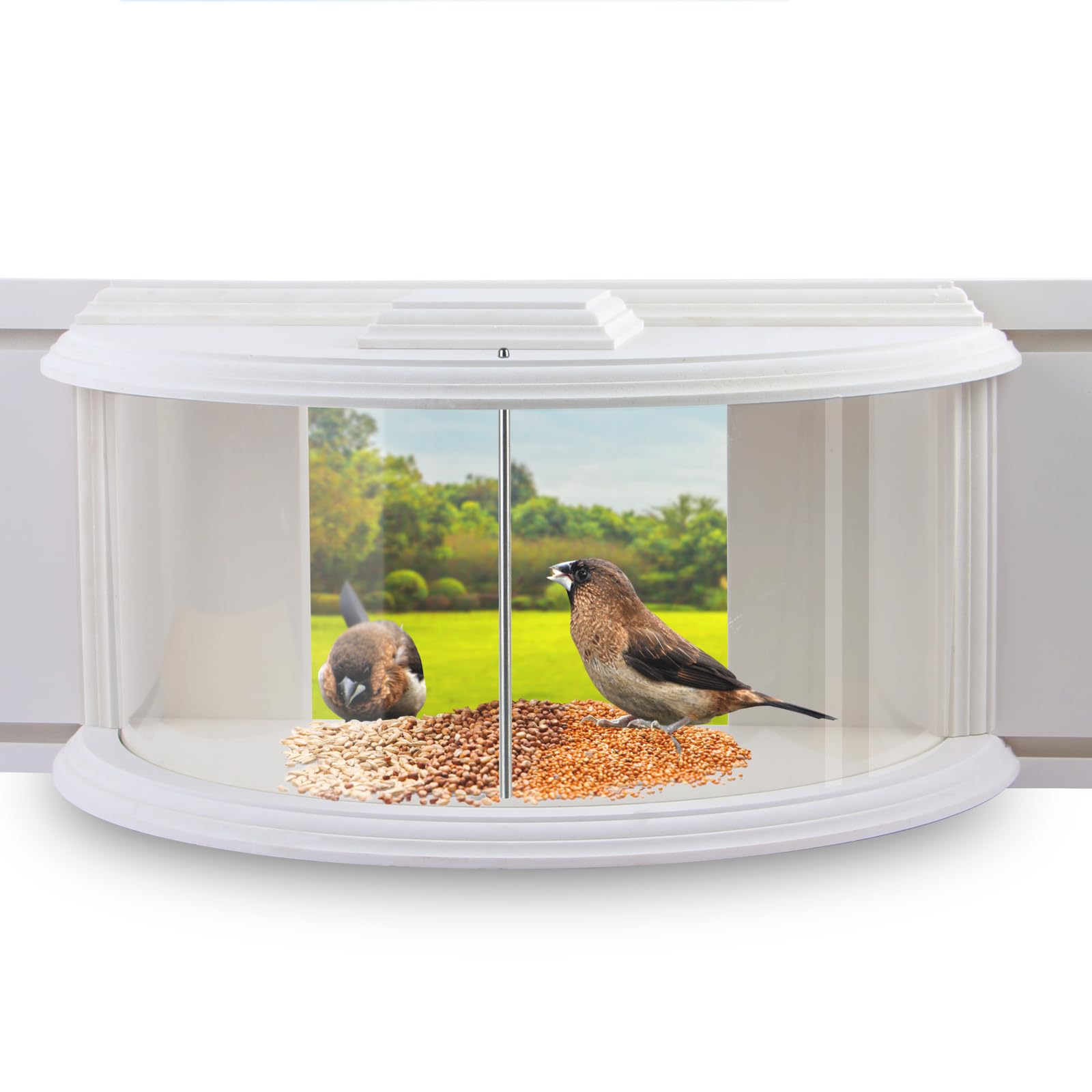 POOKULA Window Bird Feeder, 180° Clear View Bird Feeder, Durable and Elegant in-Window Bird Feeder for Watching Birds - Embrace The Delight of Bird Feeder.