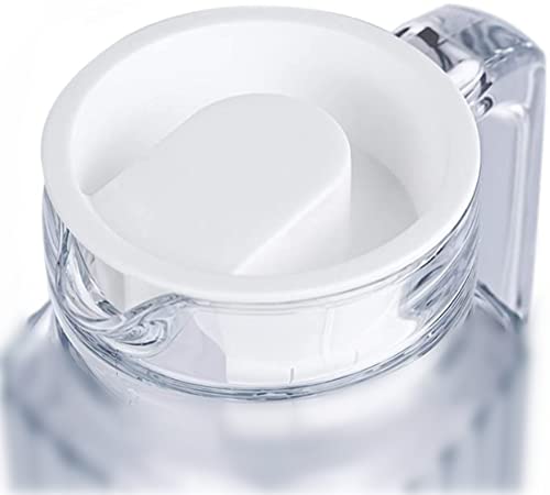 2Pcs Glass Water Pitcher Lids Food Grade Plastic Anti-Dust Splash Resistant Stoppers Covers for Beverage Carafe Water Jug Glass Bistro Pitcher