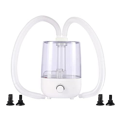 Reptile Fogger Terrariums Humidifier, Adjustable 4L 2 Hoses Reptile Fogger Terrariums Humidifier Fog Machine,No Noise Mist Making Machine for Reptiles/Amphibians/Herps/Vivarium (white).