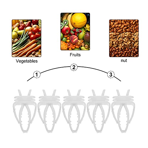 STOBOK 10Pcs Birds Food Holder, Parrot Fruit Vegtable Clips, Plastic Feeder Clamps, Bird Cage Accessories for Budgie Parakeet Cockatiel Conure (White)