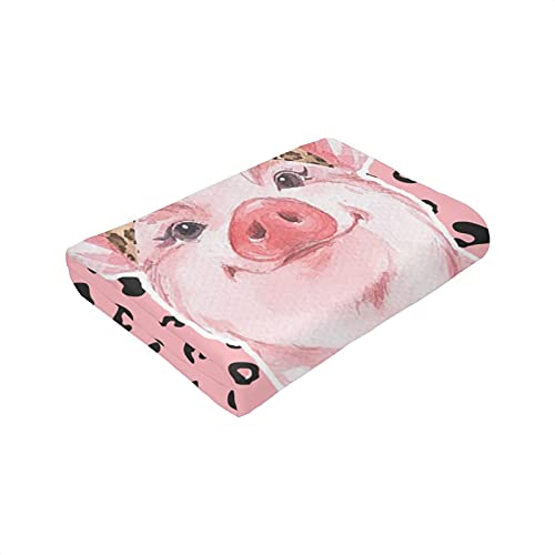 Cute Pig Cozy Soft Flannel Blanket Luxury Fleece Bed Blanket Throw Blanket Lightweight for Sofa Chair Bed for Couch Living Room 60"X50"