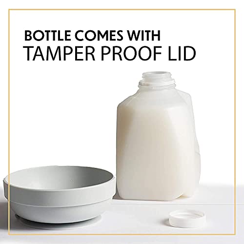 (12Pk) Mini Milk Jugs Plastic With Lid Quart Size Jugs Empty Milk Jugs, Use For Milk, Brews, Juice, Teas, Easy Grip Easy Pour Pitcher Elderly, Special Needs & Small Hands, Food Safe, Hdpe Squat 32 Oz