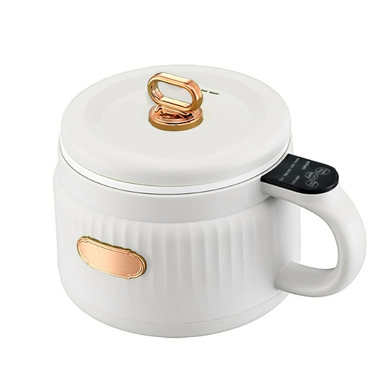 Electric Hot Pot,1.6L Portable Electric Skillet with Nonstick Coating,Rapid Noodles Cooker with Intelligent touch control, Mini Non-Stick Pan for Steak, Egg, Fried Rice, Ramen, Oatmeal, Soup (Purple)
