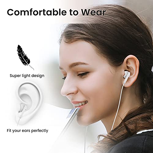 USB C Headphones, Type C Earphones HiFi Stereo in Ear Wired Earbuds USB C Earphones, Type C Headphones with Mic Compatible with Samsung Galaxy S21 Ultra S20 FE Note 10 Google Pixel 6 5 4XL Oneplus 9 8