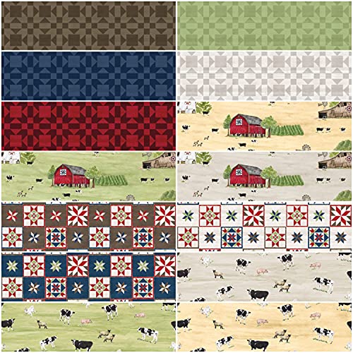 Tara Reed Barn Quilts 10 Stacker 42 10-inch Squares Layer Cake Riley Blake Designs 10-11050-42, Assorted