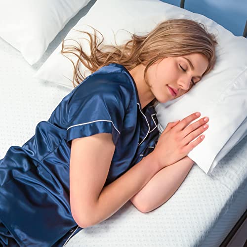 subrtex 3 Inch Queen Gel Infused Memory Foam Mattress Topper with Removable Bamboo Cover, Ventilated Cooling Pad for Pain Relief, Certified by CertiPUR-US, Oeko-TEX