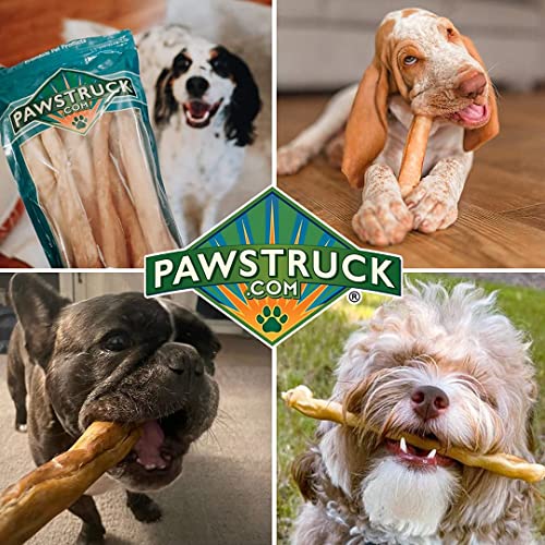 Pawstruck Beef Collagen Sticks for Dogs, Long Lasting Chews for All Breeds, 5-Count Bully Sticks and Rawhide Alternative Treats w/Chondroitin & Glucosamine, Low Fat & High Protein Dental Treats