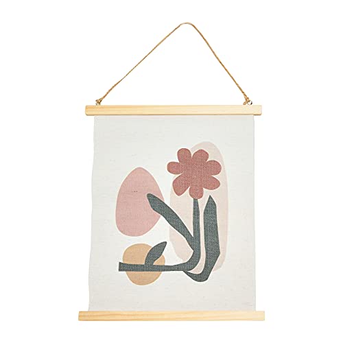 Main + Mesa Abstract Floral Canvas Wall Scrolls, Set of 3