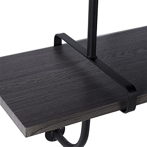 Deco 79 Wood 3 Shelves Wall Shelf, 38" x 10" x 39", Gray