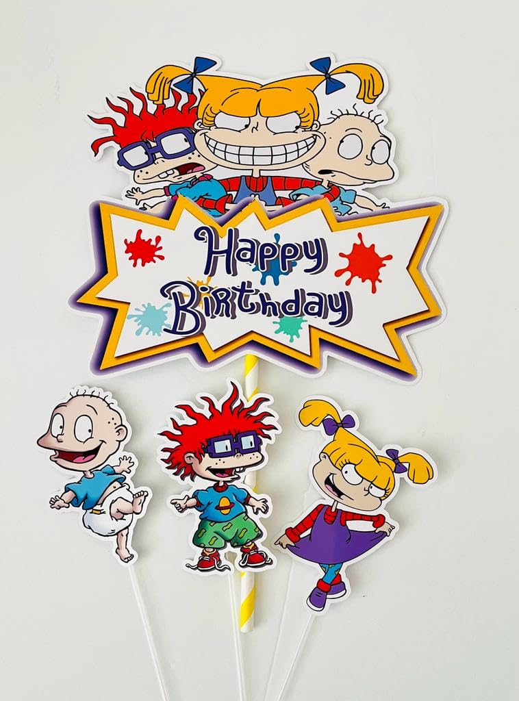 Happy Birthday Rugrat Themed Cake Topper