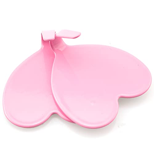 Lind Kitchen 5PCS 40x45mm Stainless Steel Heart-Shaped Hook Heart Shaped Multifunctional Self Adhesive Door Hook Coat Hooks Wall Mounted Coat Rack Closet Hooks, Nordic Pink